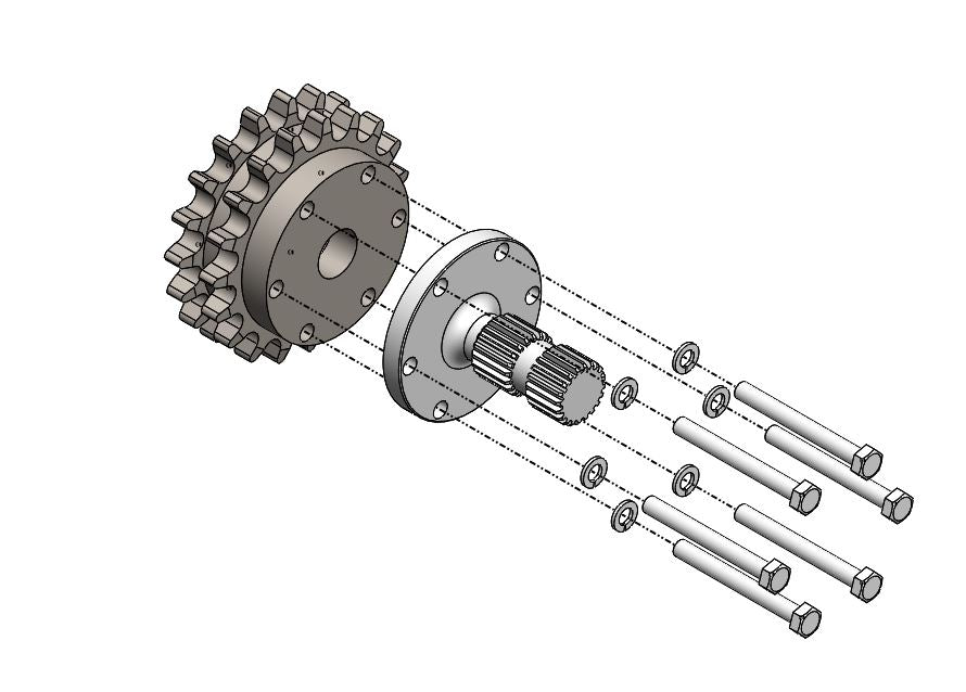 DRIVE SPROCKET ASSEMBLY – Davimac Chaser Bins